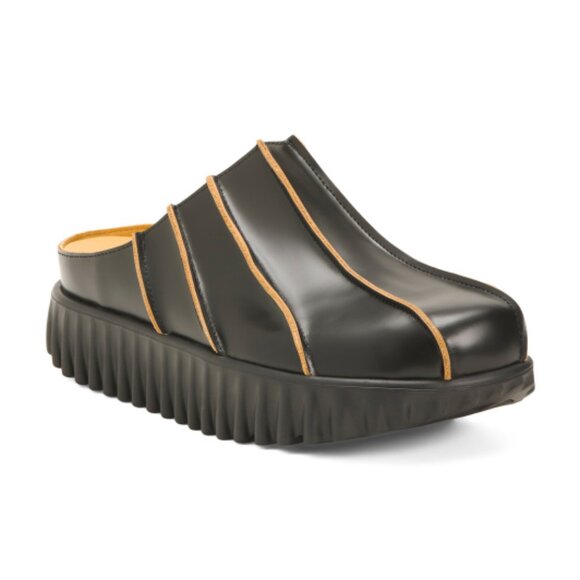 4CCCCEES | Shoes | New 4ccccees Leather Waffo Mules Black For Women ...